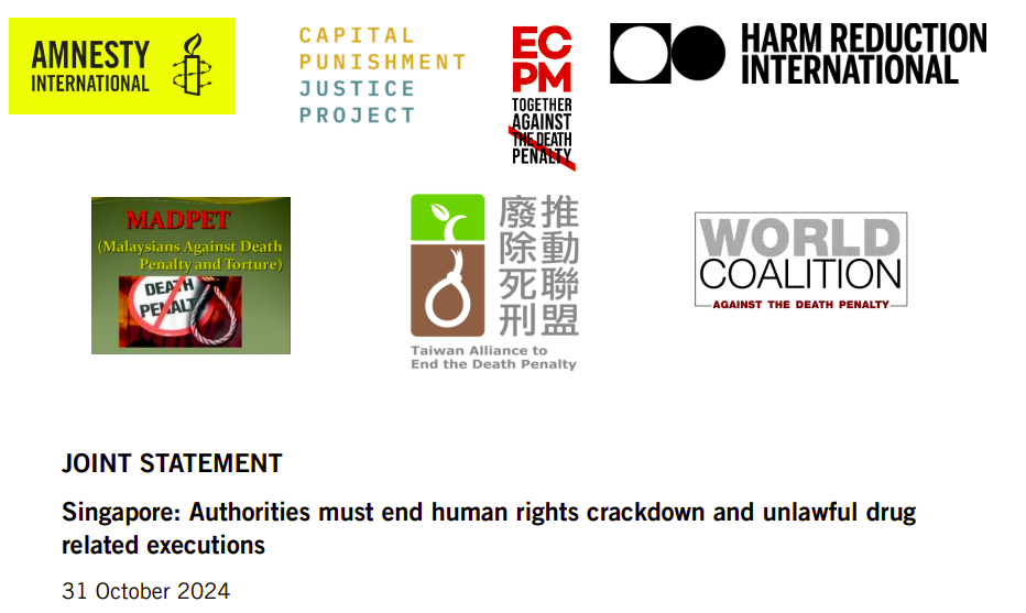 Singapore: end human rights crackdown and unlawful drug related ...